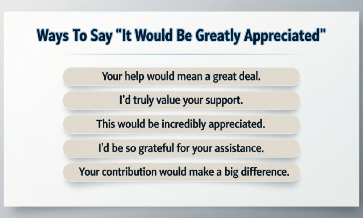 28+ Other Ways To Say “It Would Be Greatly Appreciated